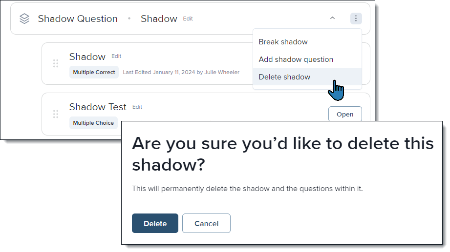Shadow and Chain Questions